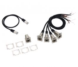 Adaptateur 4Port Node DIN-Rail, DMX via RJ45 | Axente